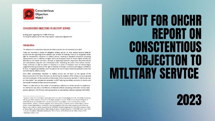 Input for OHCHR report on conscientious objection to military service ...